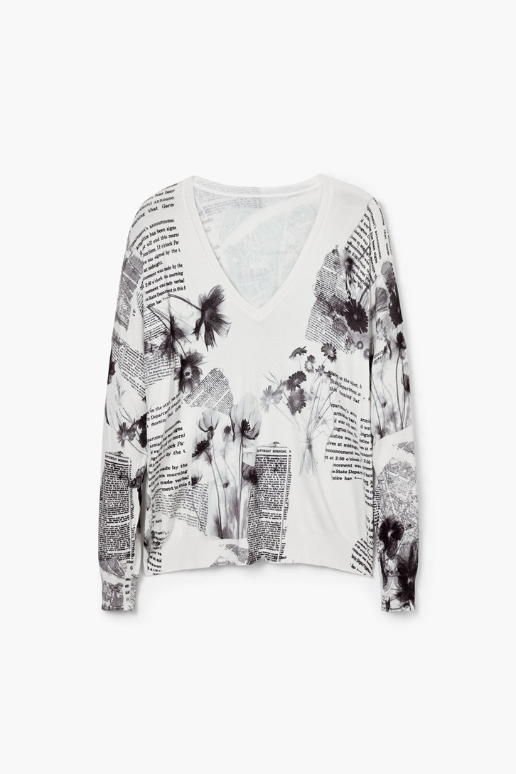 Sale - KNITTED TEXT SWEATER - Hartleys Fashion