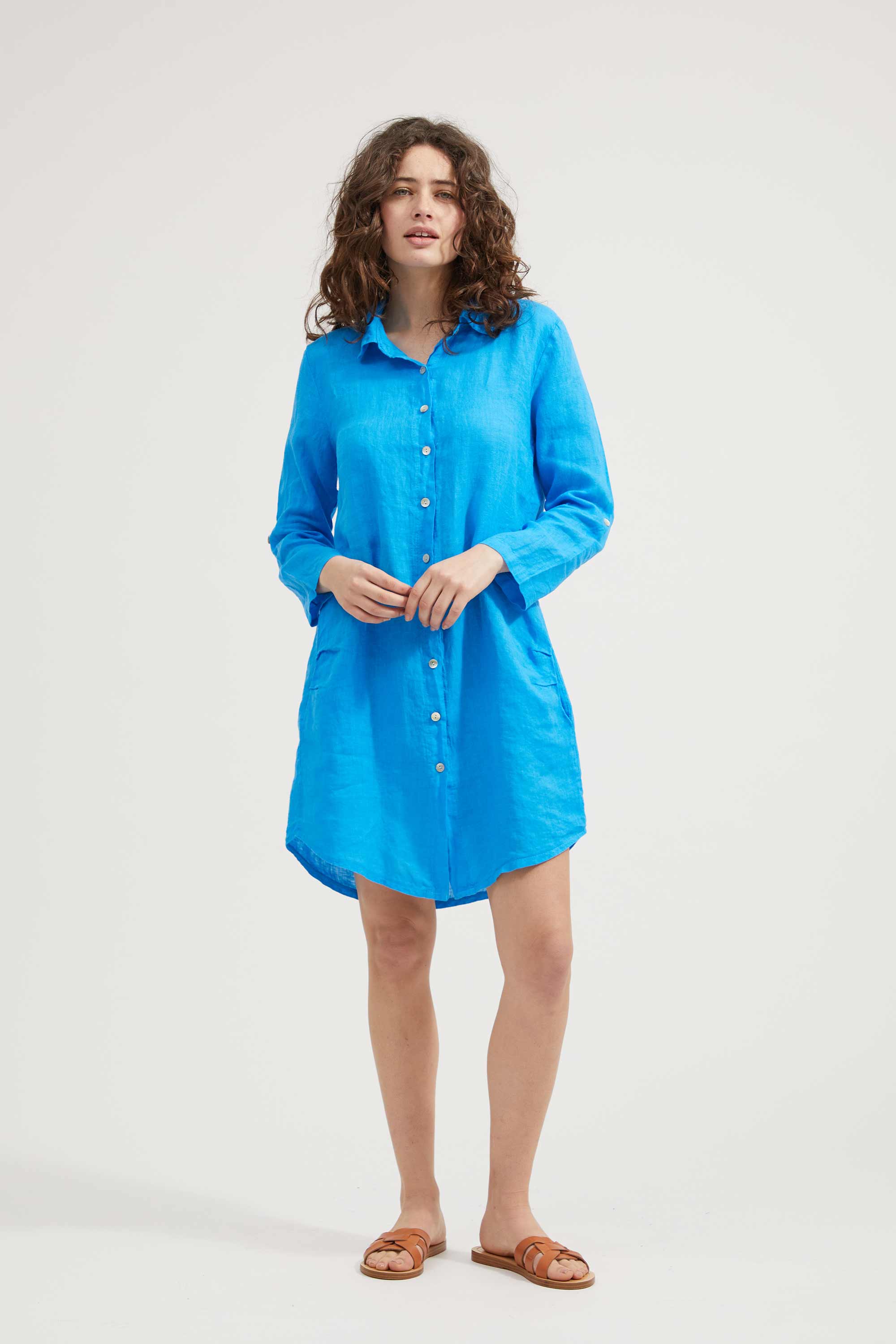 Simply Linen - AMALFI SHIRT DRESS - Hartleys Fashion