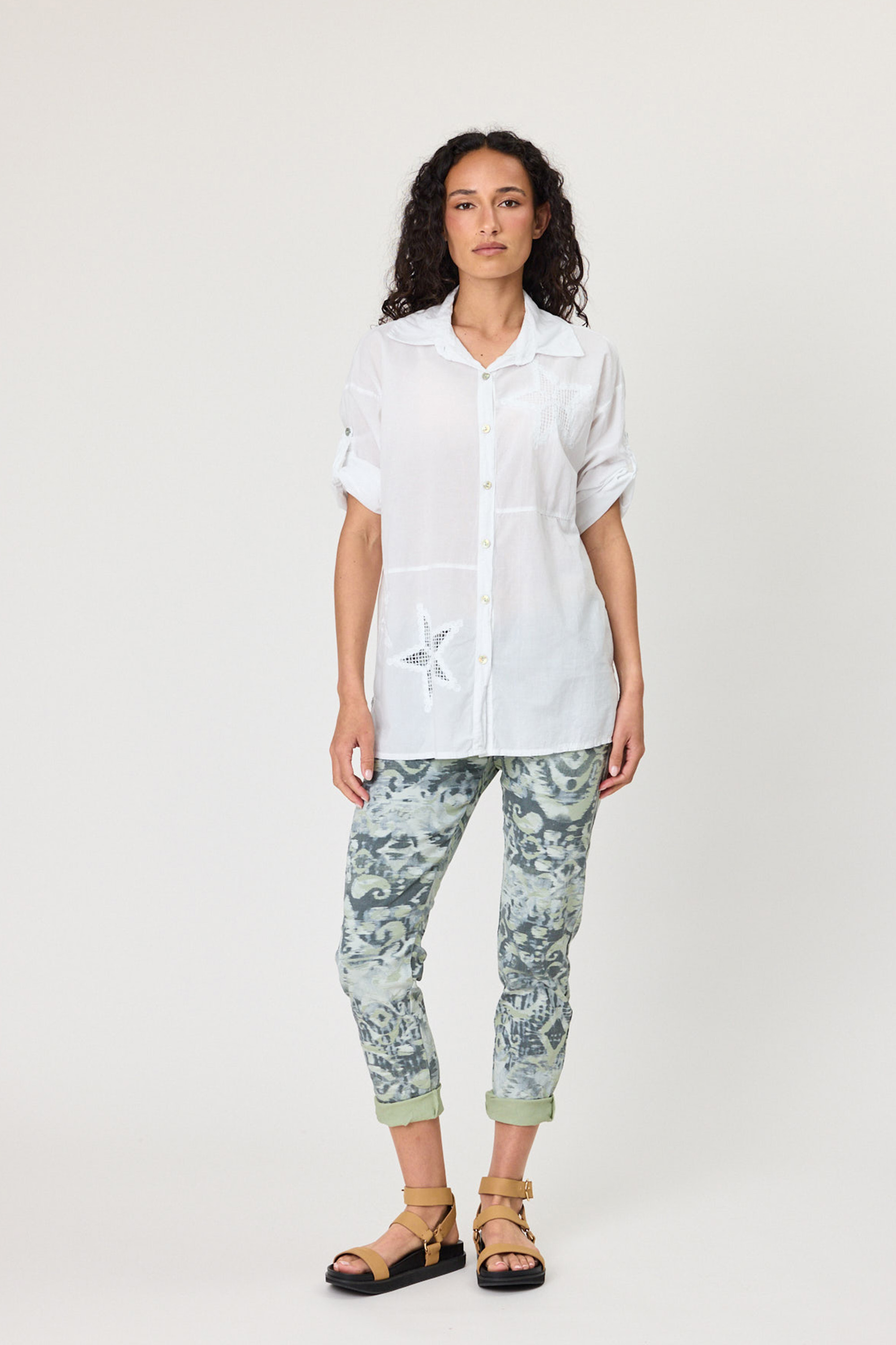 Shirts - COTTON EMBOSSED SHIRT - Hartleys Fashion