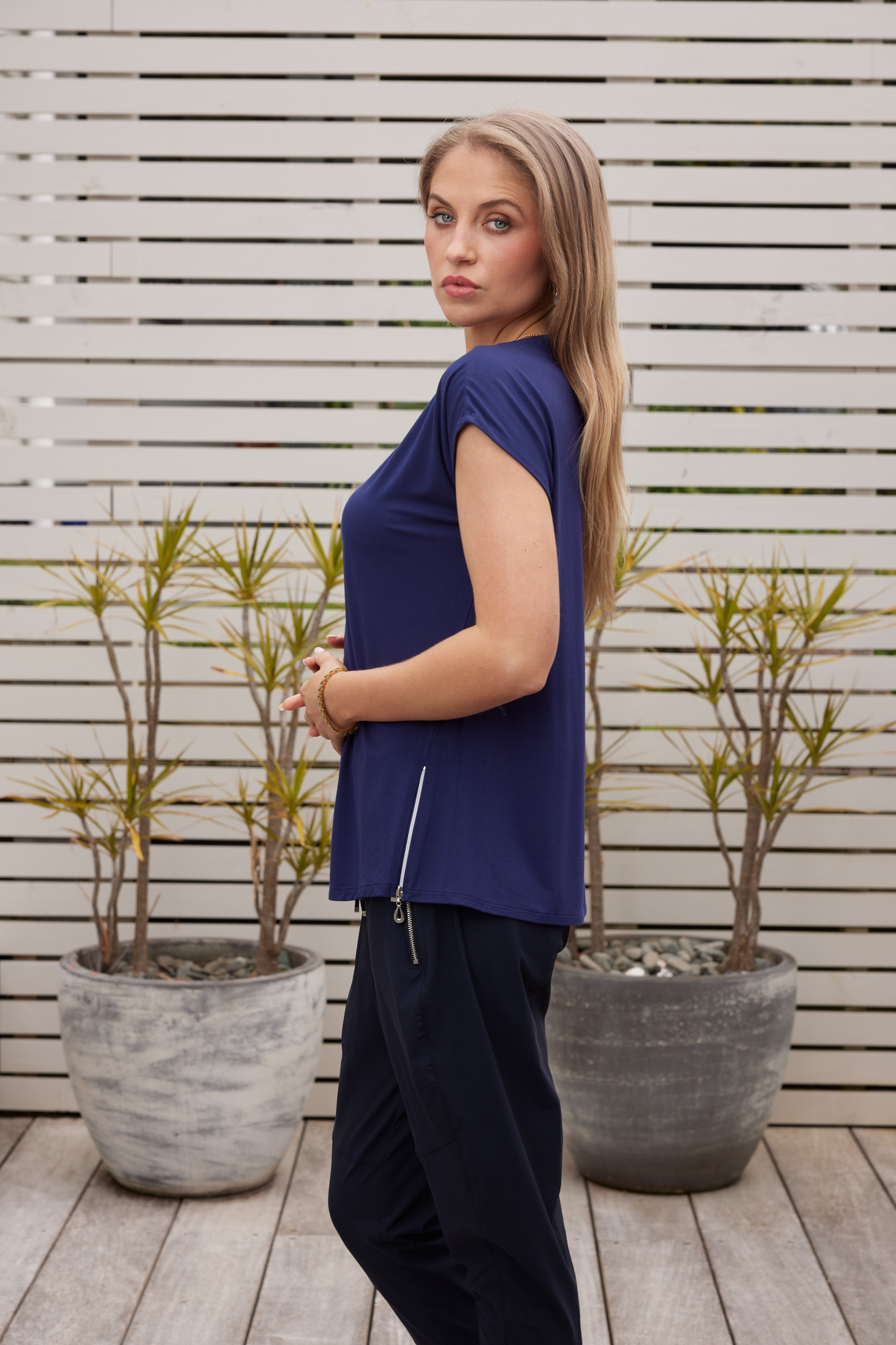 Vincent - BOSTON ZIP TOP - Hartleys Fashion