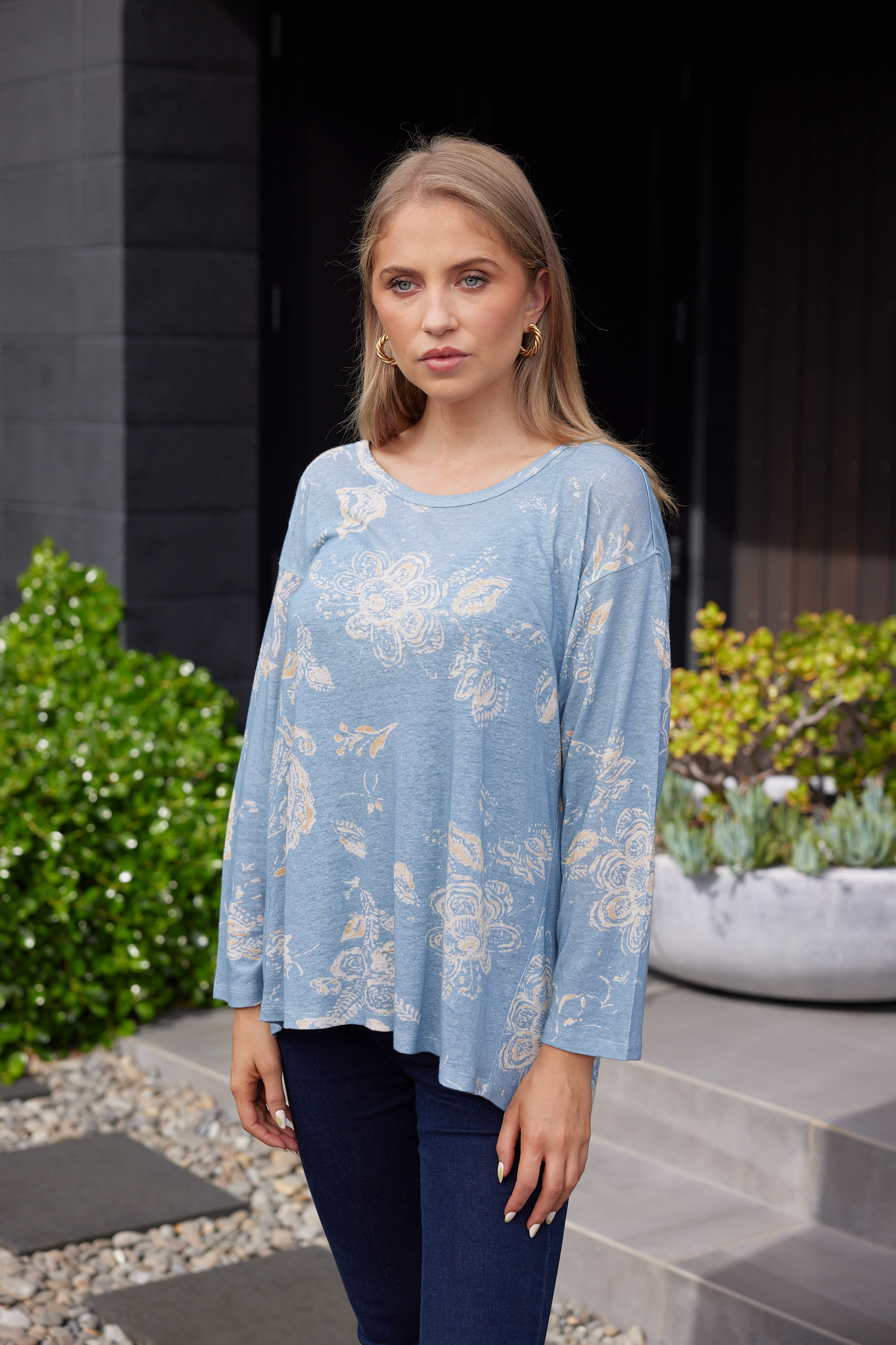 Tops And Tees - VINTAGE FLORA TOP - Hartleys Fashion