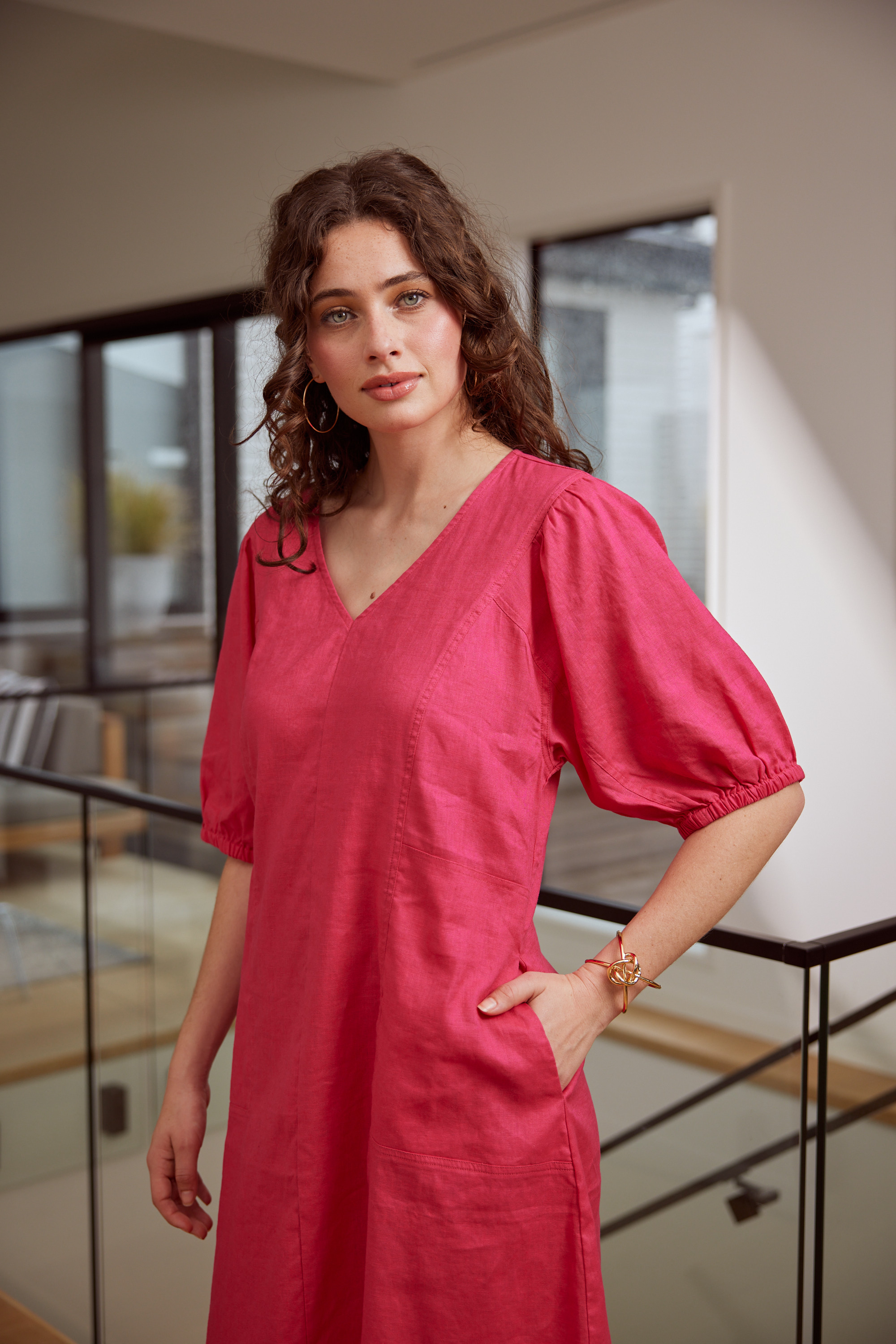 Sale - ELATION LINEN DRESS - Hartleys Fashion