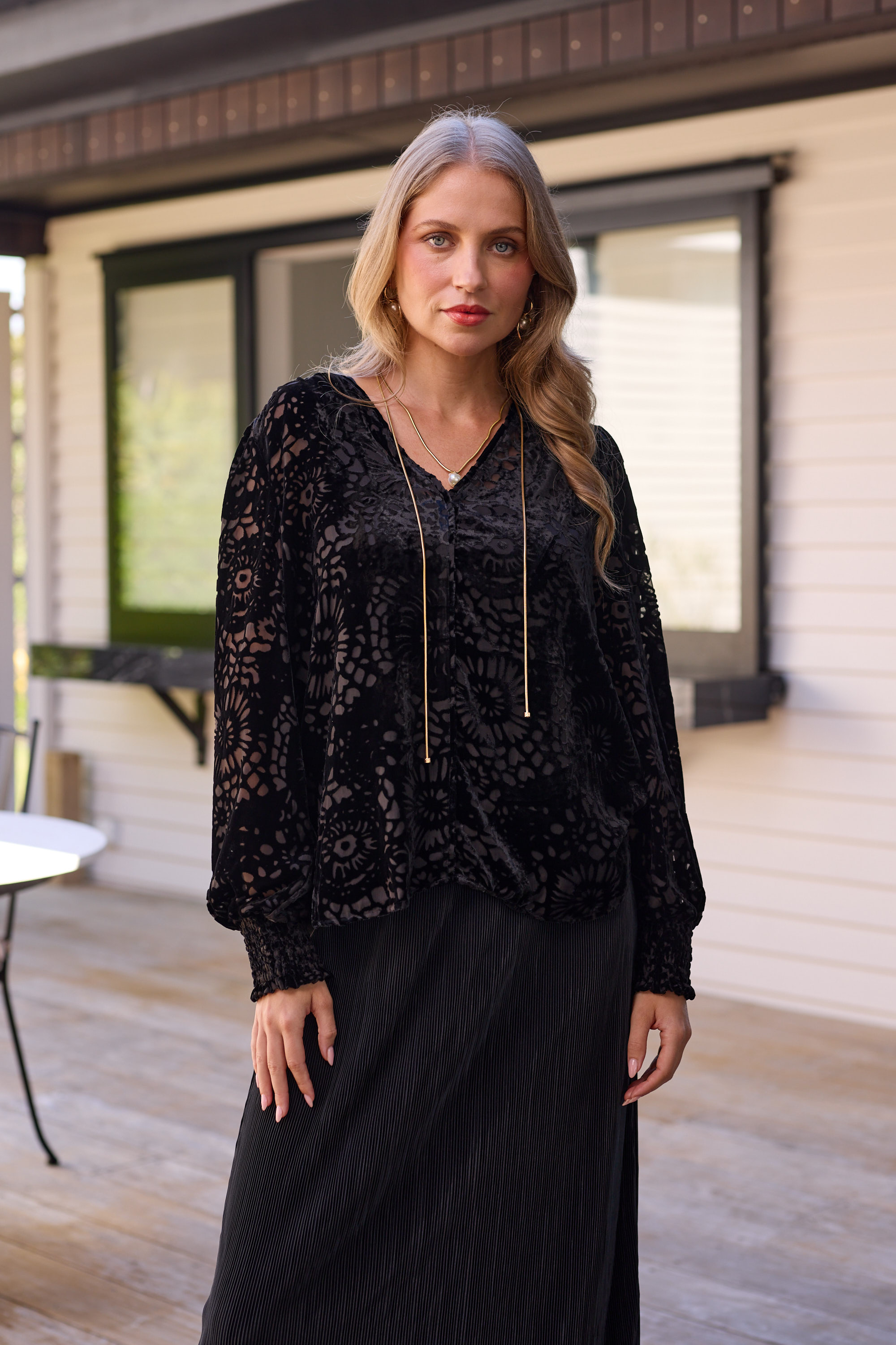 Tops And Tees - DEVOURE VELVET TOP - Hartleys Fashion
